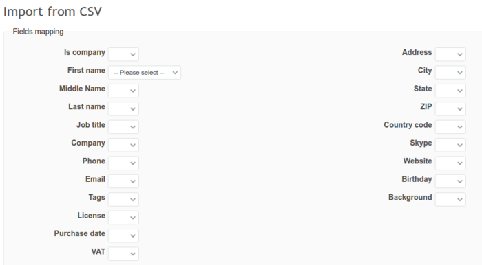 Import/Export | CRM plugin documentation
